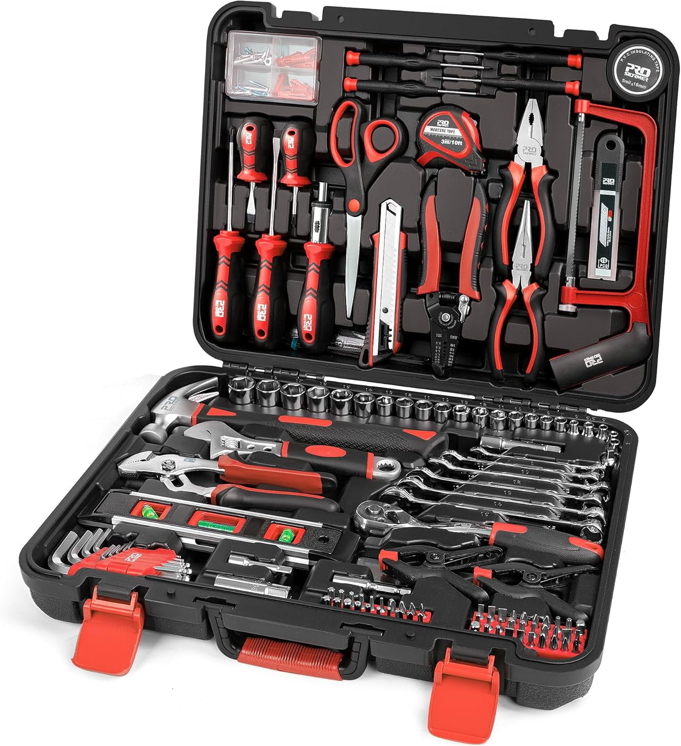 259-Piece Tool Kit, General Household Hand Tool Set with Plastic ...