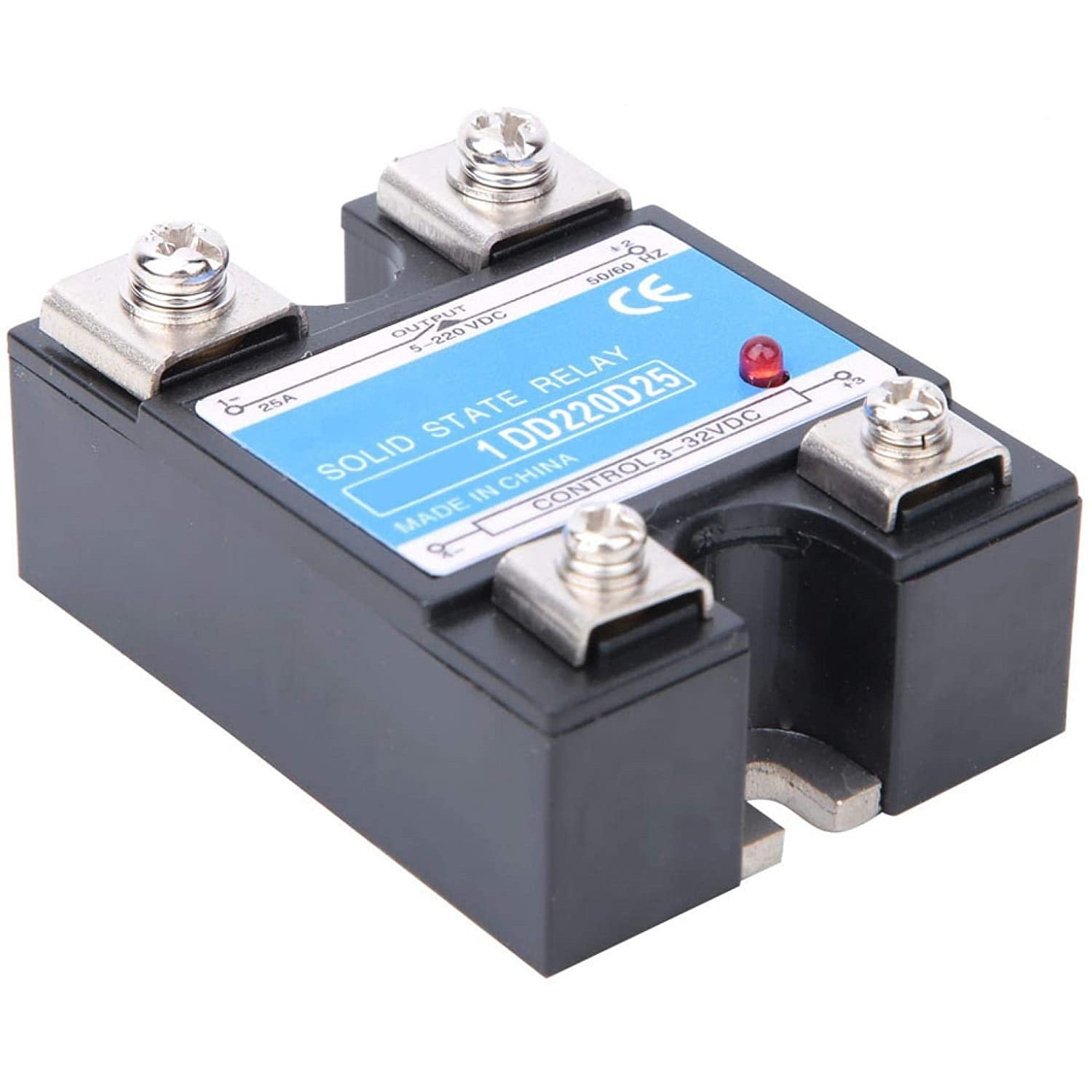 25A Solid State Relay SSR DC-DC Input 3-32V DC Load 5-220V DC DD220D25 ...