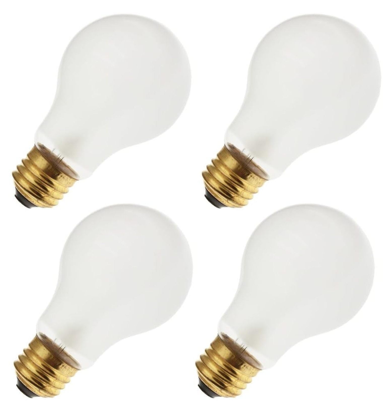 25A19 230V, 25 Watt, A19, Medium Screw (E26) Base Light Bulb (4 Bulbs ...
