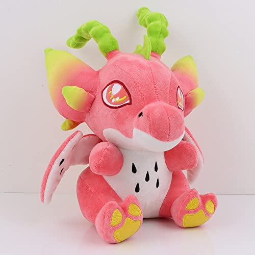 25CM/9.8IN Kawaii Dragon Fruit Dragon Plush Toy Macaroon Cute Pitaya ...