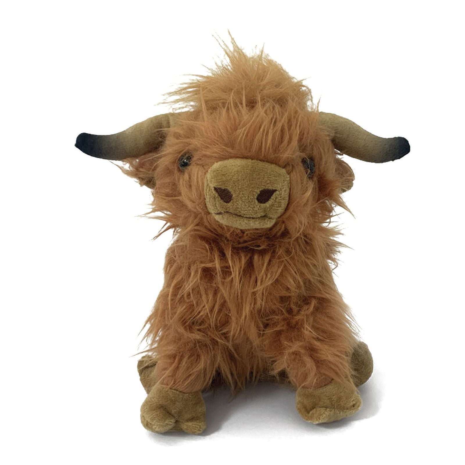 25CM Simulation Plush Plateau Cow With Sound Stuffed Highland Cattle ...