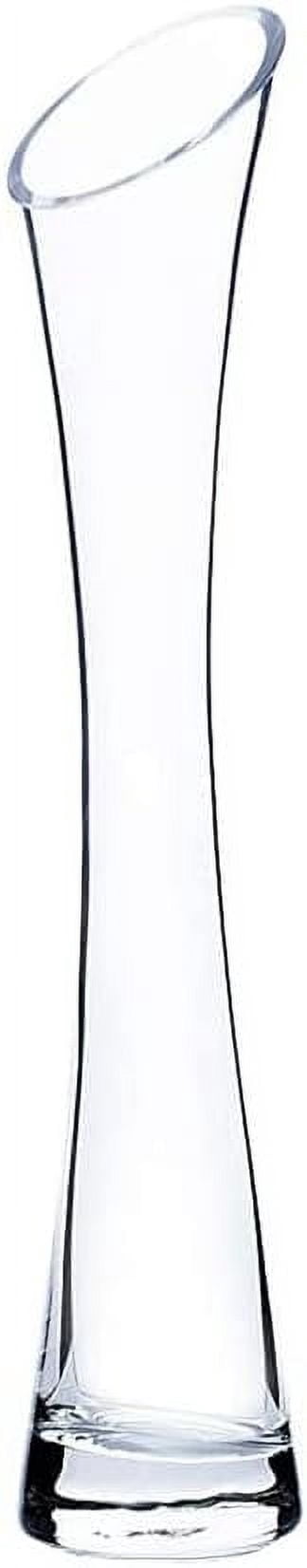 25CM Small Flower Vase Tall Thin Narrow Necked Glass Vases Clear Mini ...