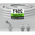 25FT 1/2 Inch Flexible Liquid-Tight Conduit Kit, Non-Metallic PVC ...
