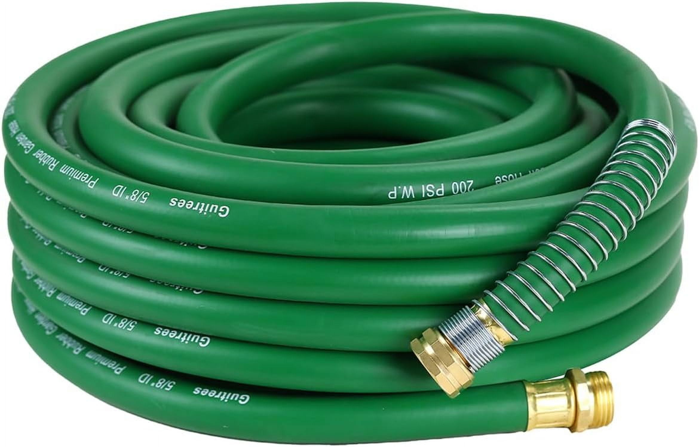 25FT 5/8 Heavy Duty Rubber Garden Hose - 200psi Working, 1000psi Burst ...