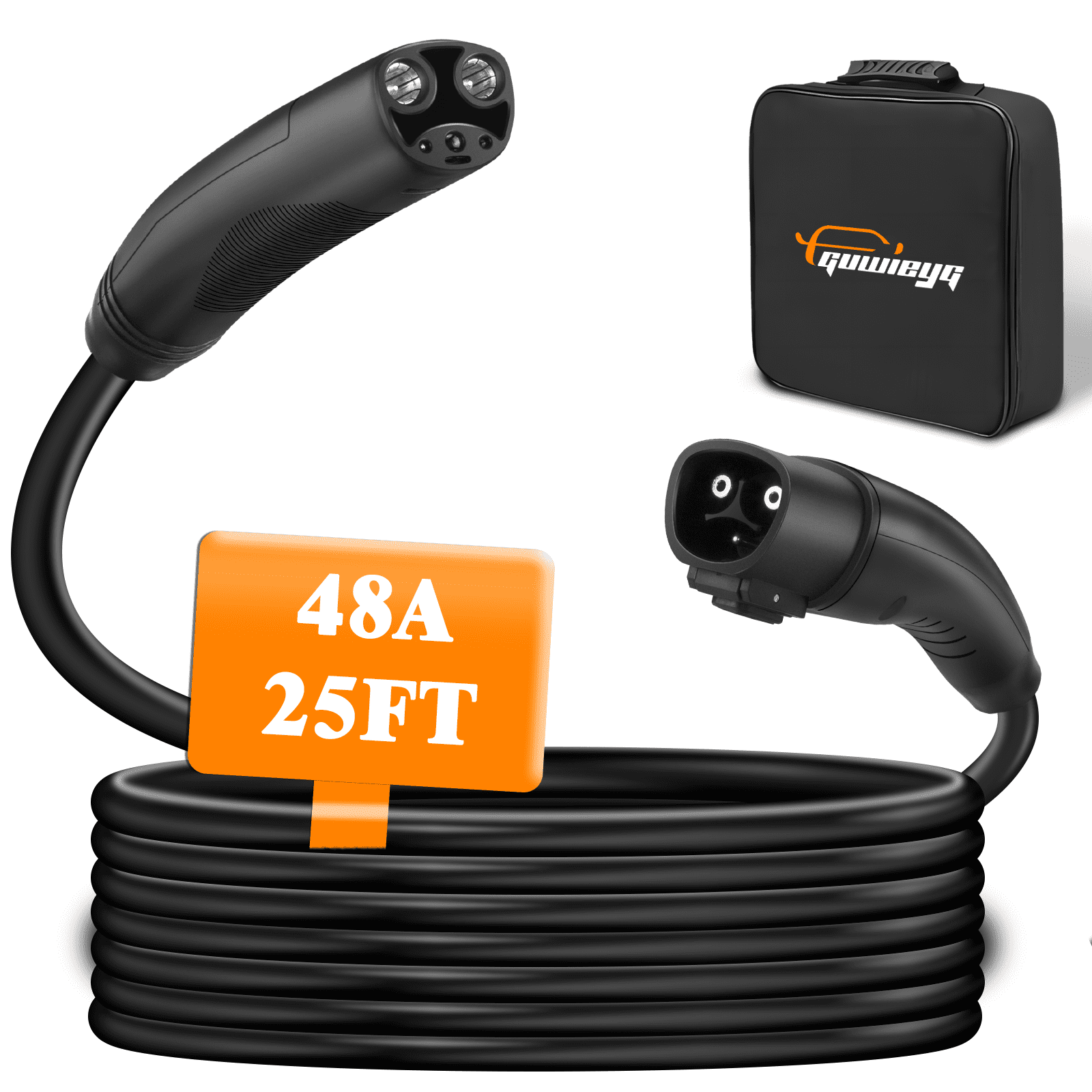 25FT NACS Extension Cable, Max 48A, 240V, NACS Charger Extension Cord ...