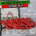 25FT PA Speaker Cables Fat Toad (10 PACK) Quarter Inch Male Jack Pro ...