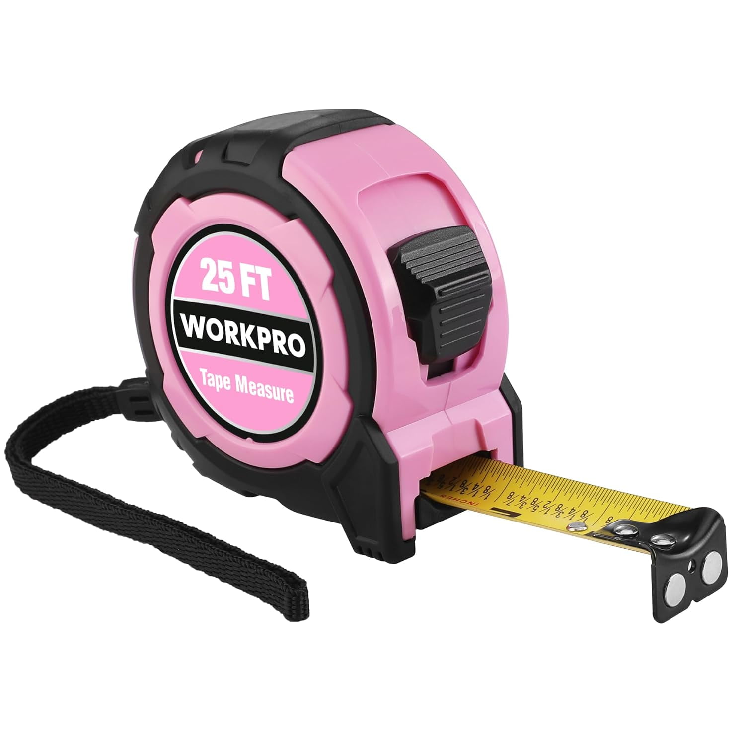 25FT Pink Tape Measure, 1/8 Fractions Easy Read Measuring Tape ...