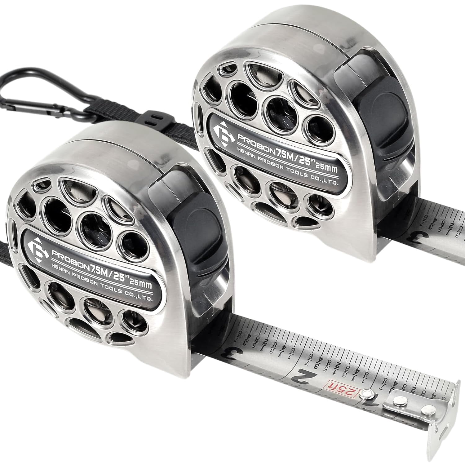 25FT Stainless Steel Retractable Measuring Tape Easy Read Measuring ...