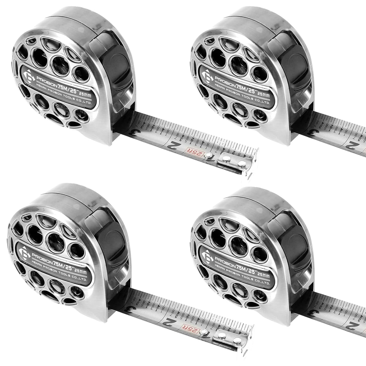 25FT Stainless Steel Retractable Measuring Tape Easy Read Measuring ...