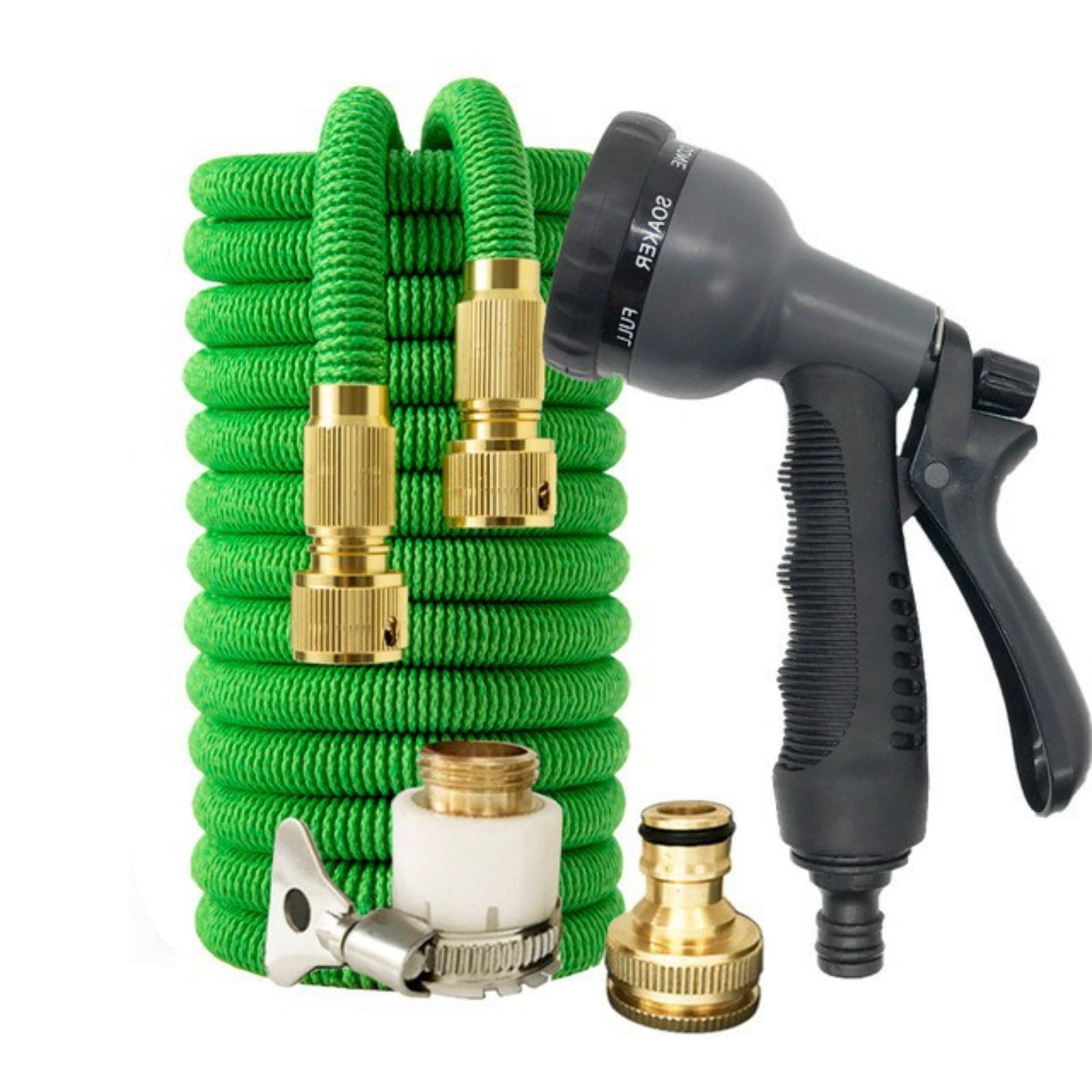 25Ft Non-Expanding Garden Hose , Kink Free Flexible Water Hose With 10 ...
