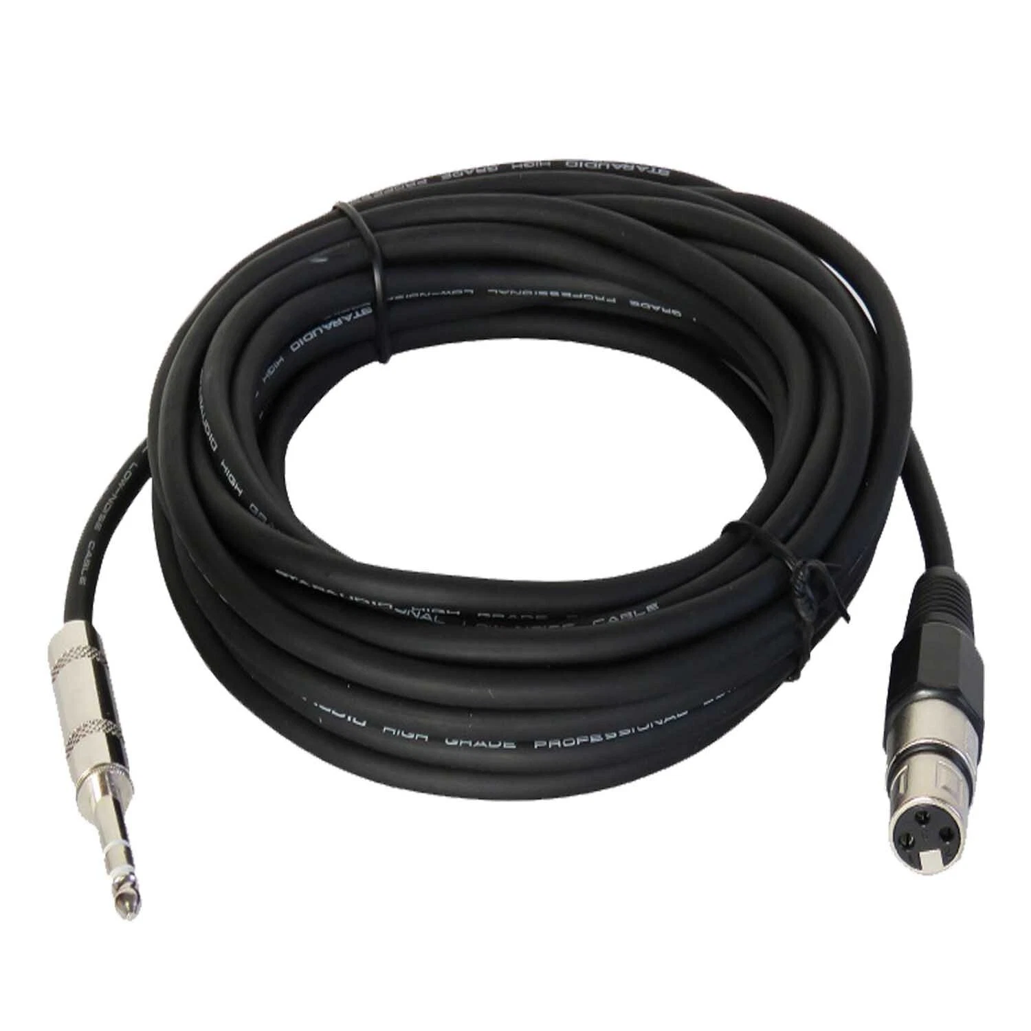 25Ft Xlr Quarter Inch Stereo Cable To 3-Pin Xlr Female Pa Speaker Cable ...