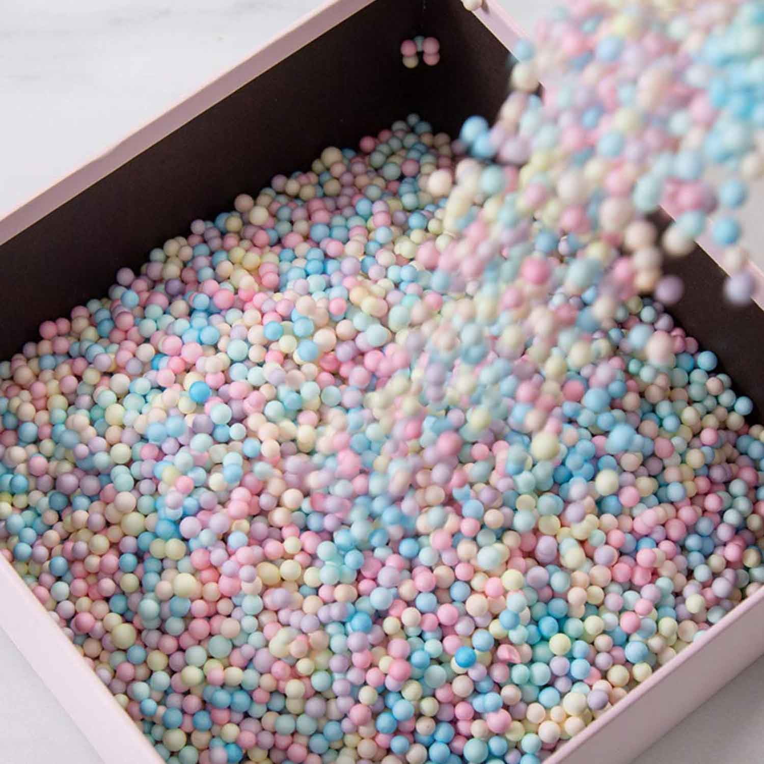 25G Rainbow Foam Balls Beads Decorative Styrofoam Balls Gift Box Filler ...