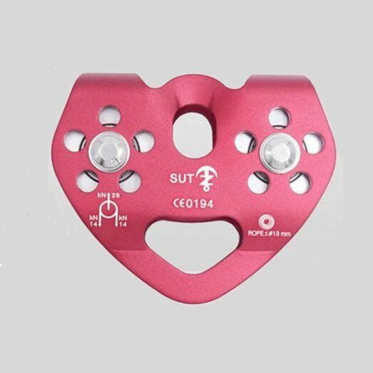 25KN Dual Pulley Zip Line Cable Trolley Fast Speed for Outdoor Climbing ...