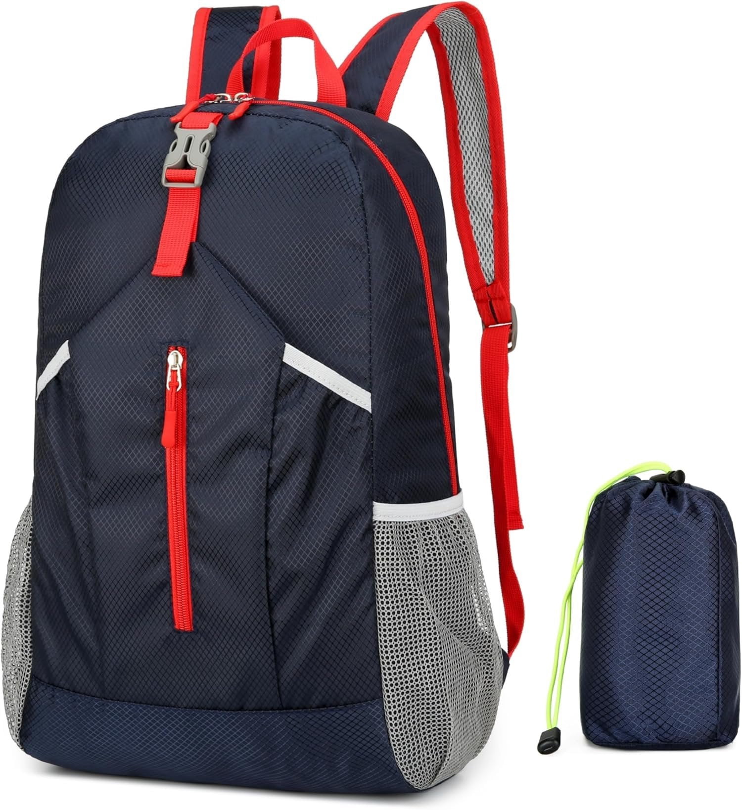 25L Foldable Hiking Backpack Lightweight Packable Basic-Daypack ...