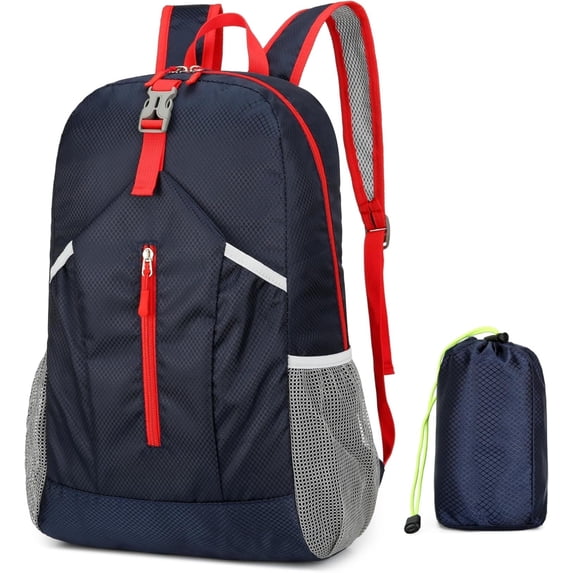 25L Foldable Hiking Backpack Lightweight Packable Basic-Daypack ...