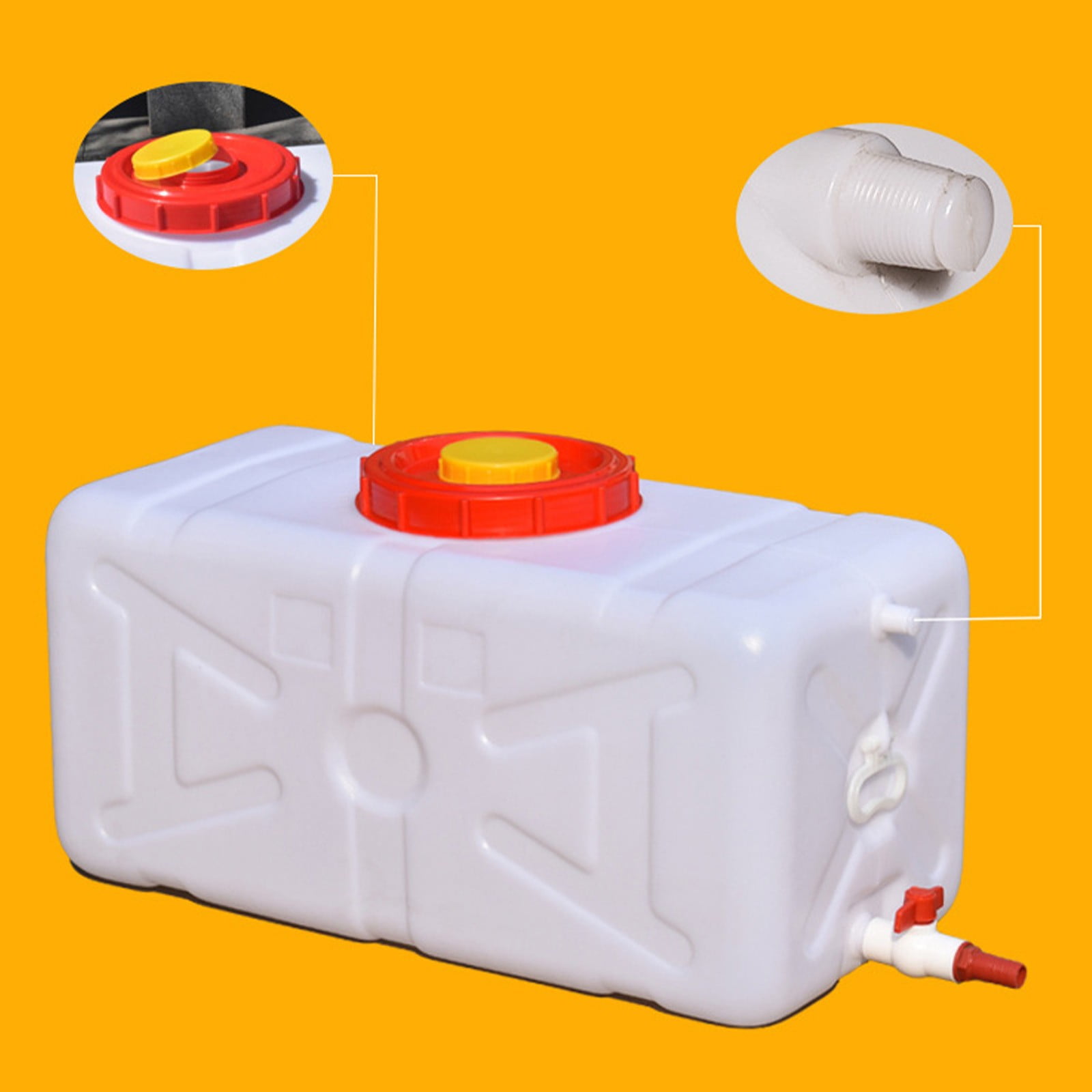 25L Portable Water Tank With Spigot And Handle, Food Grade Plastic Water Container With Sealing ...