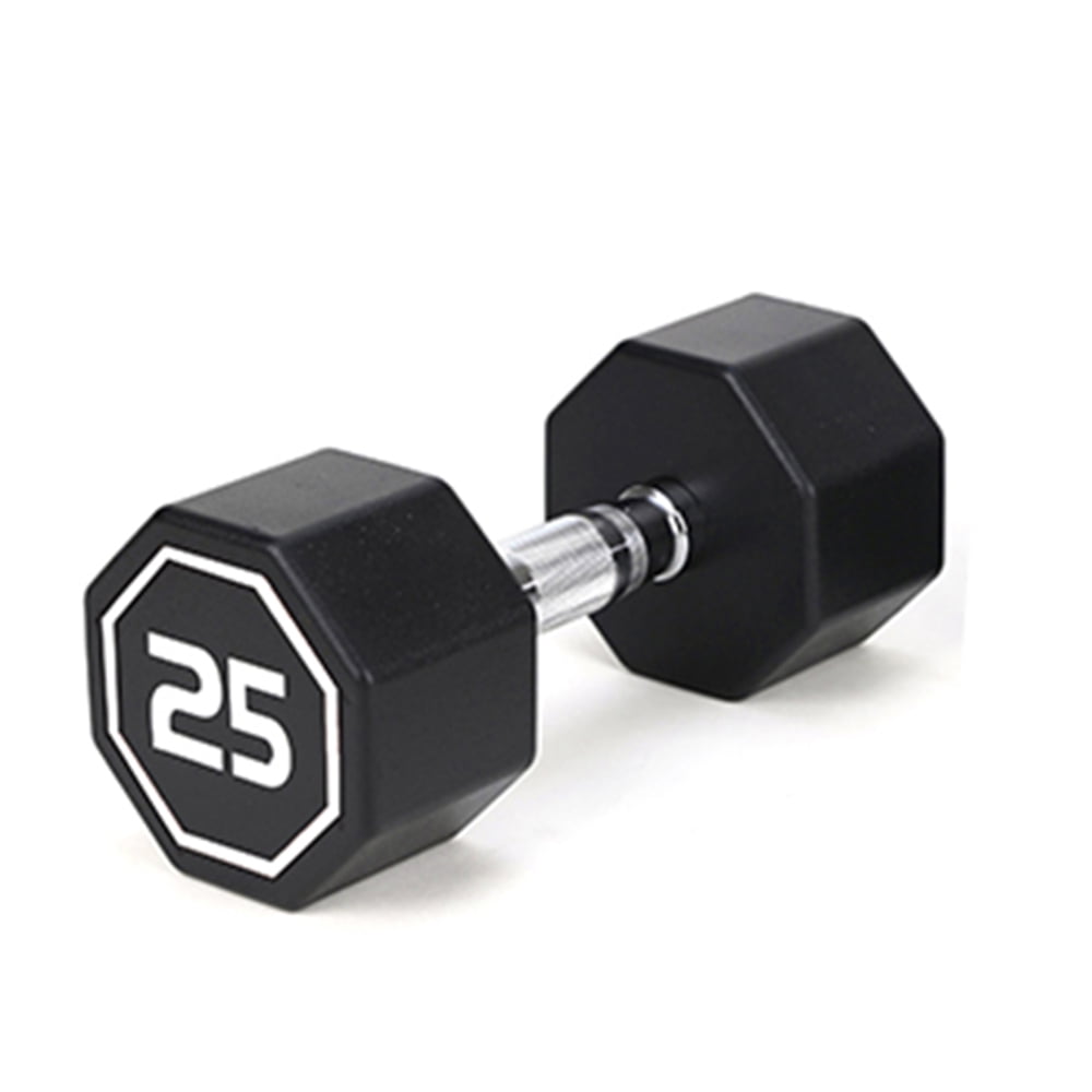 25LBS Premium Octagonal Dumbbell,Large Numbers,Exercise Fitness Hard ...