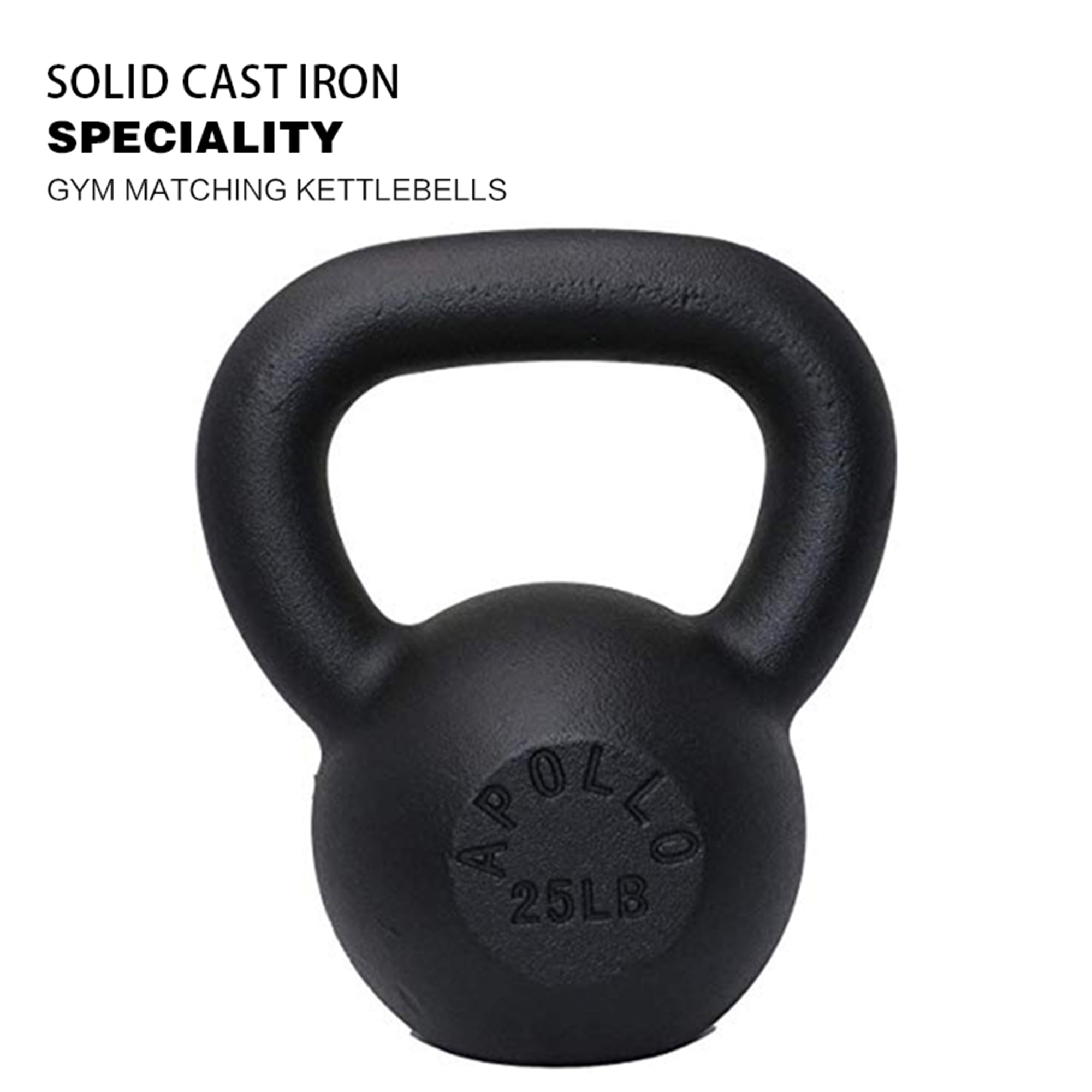 25LBS Solid Cast Iron Kettlebells Ideal for Strength Training, Building Muscles - Walmart.com