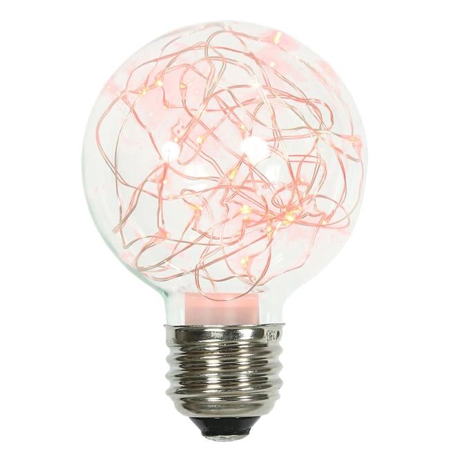 25Lt Red Twinkle G95 Fairy Light Bulb E26 Brass Base - 95 mm - Walmart.com