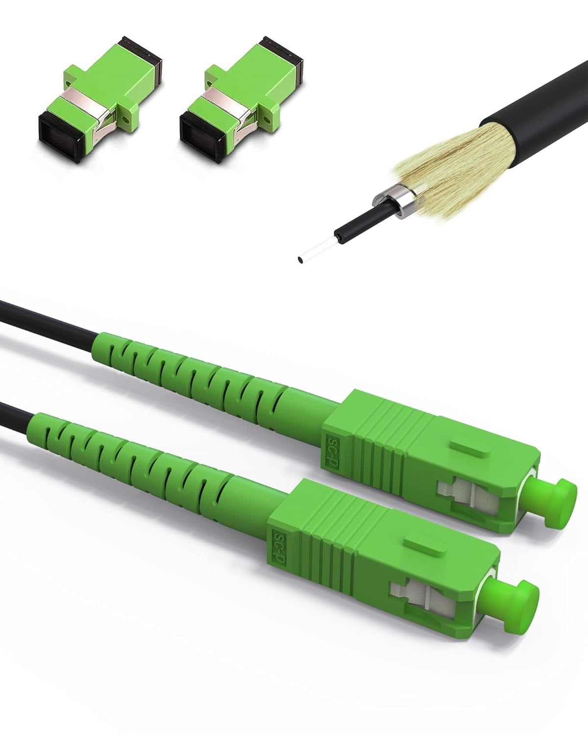 25M/82ft SC/APC Fiber Optic Internet Cable Outdoor, SC/APC to SC/APC ...