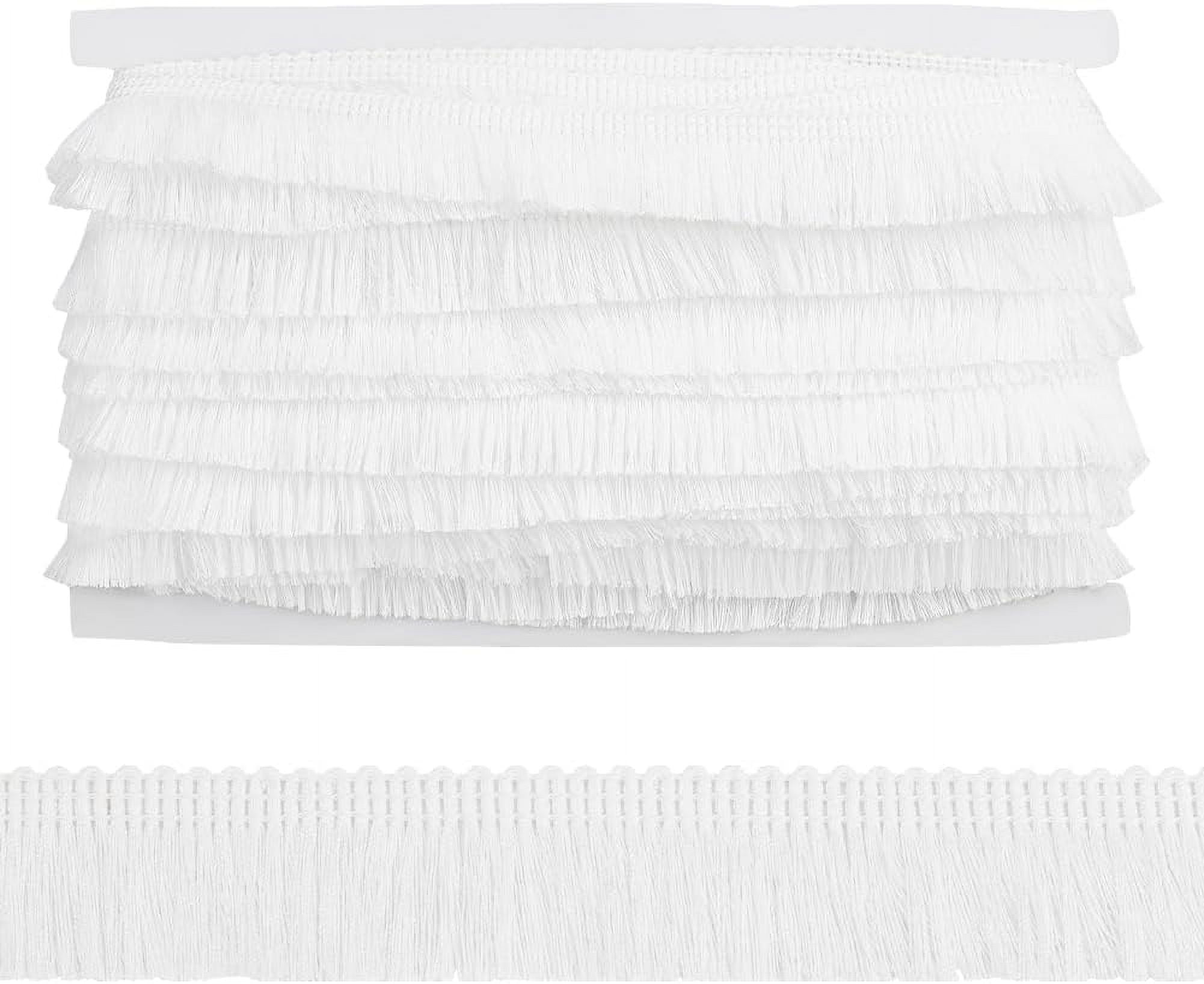 25M Polyester Tassel Ribbon Fringe Lace Trim WhiteSmoke 1 inch(25mm) 27 ...
