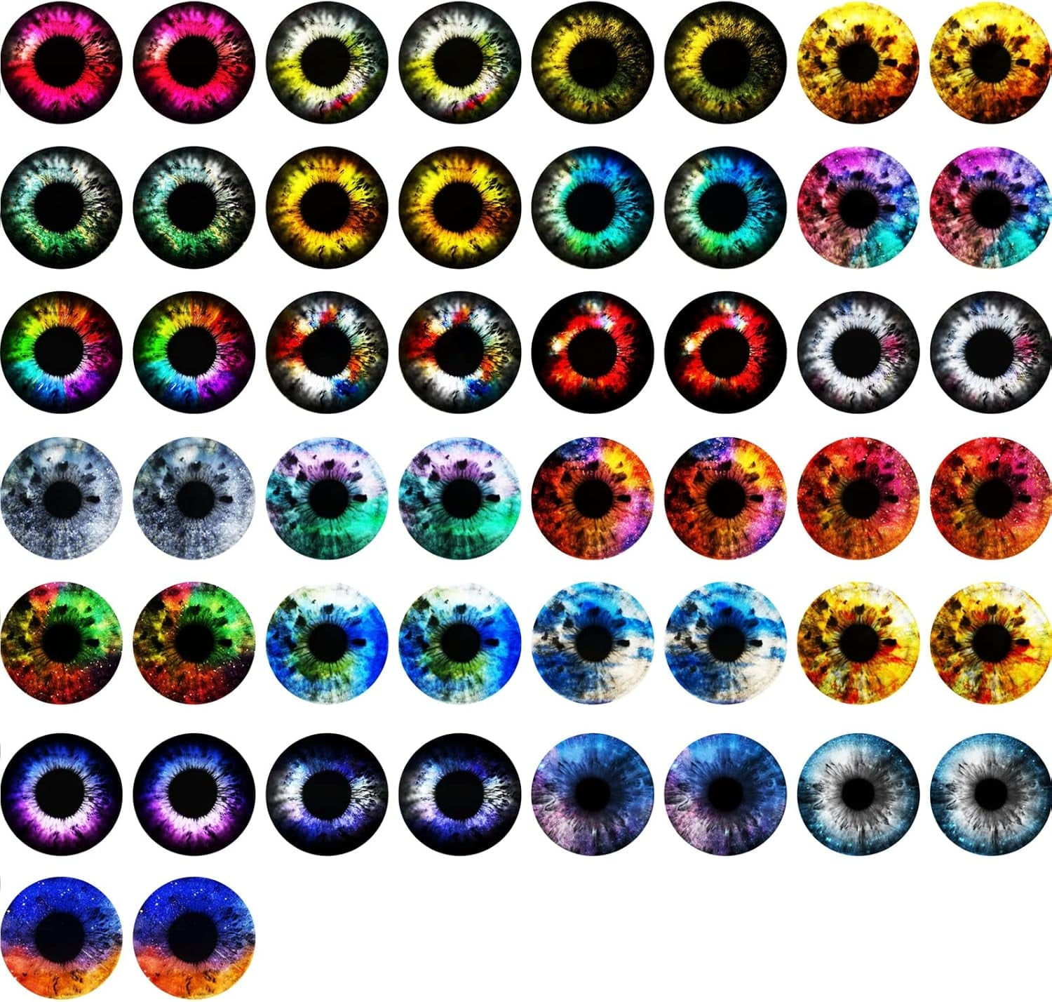 25MM 50PCS Dragon Eyes Glass Cabochon Eyes for Clay Doll Making ...