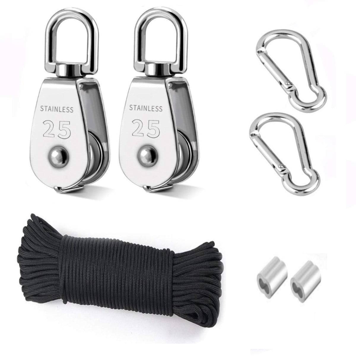 TooTaci Pulley Block System, Stainless Steel Pulley Wheel Block and ...