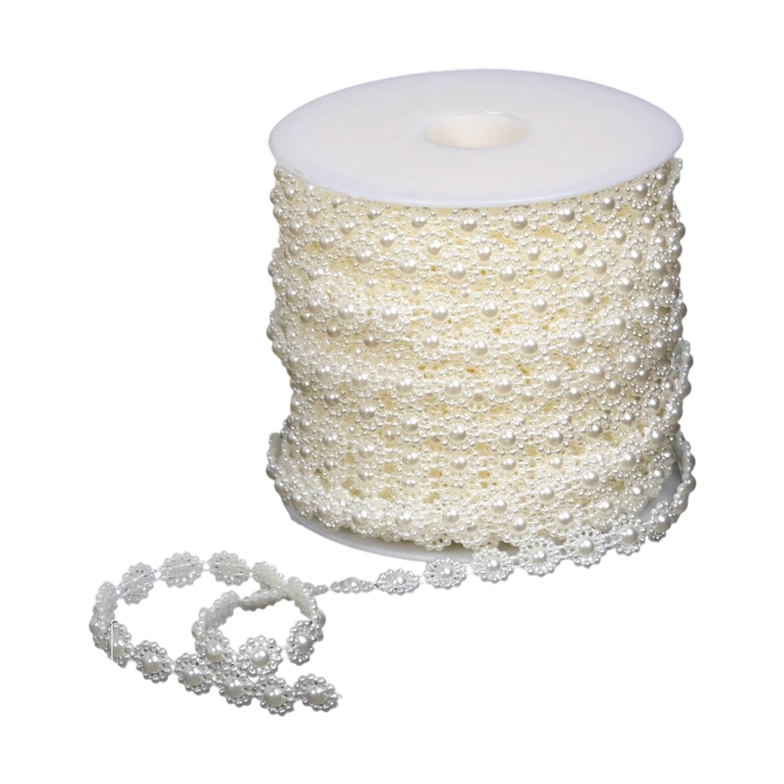 25Meter Artificial Pearls Chain for Crafting, Bouquets, Bridal Dress ...