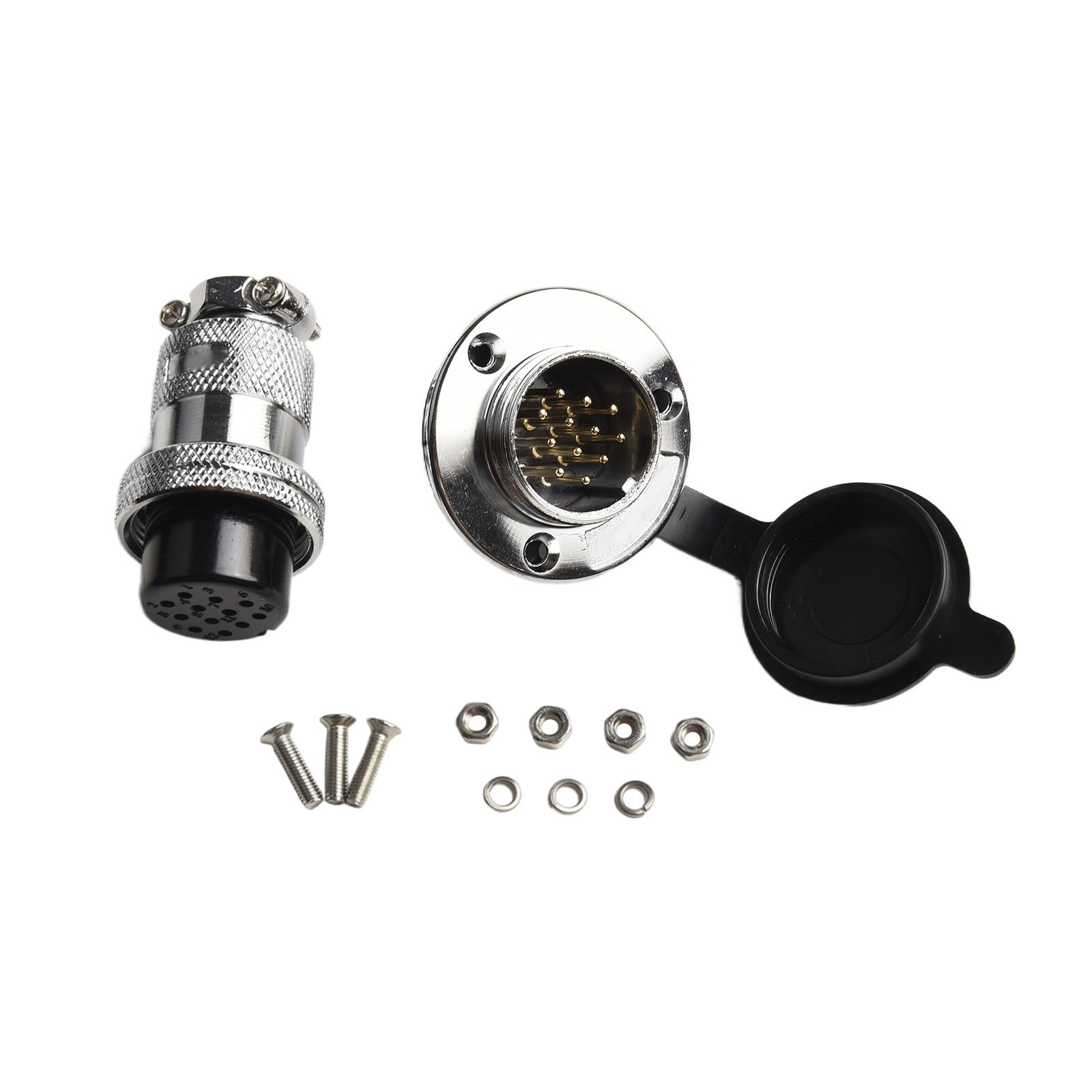 25Mm Aviation Plug and Socket 2-12Pin Installation Plug Positive Cable ...