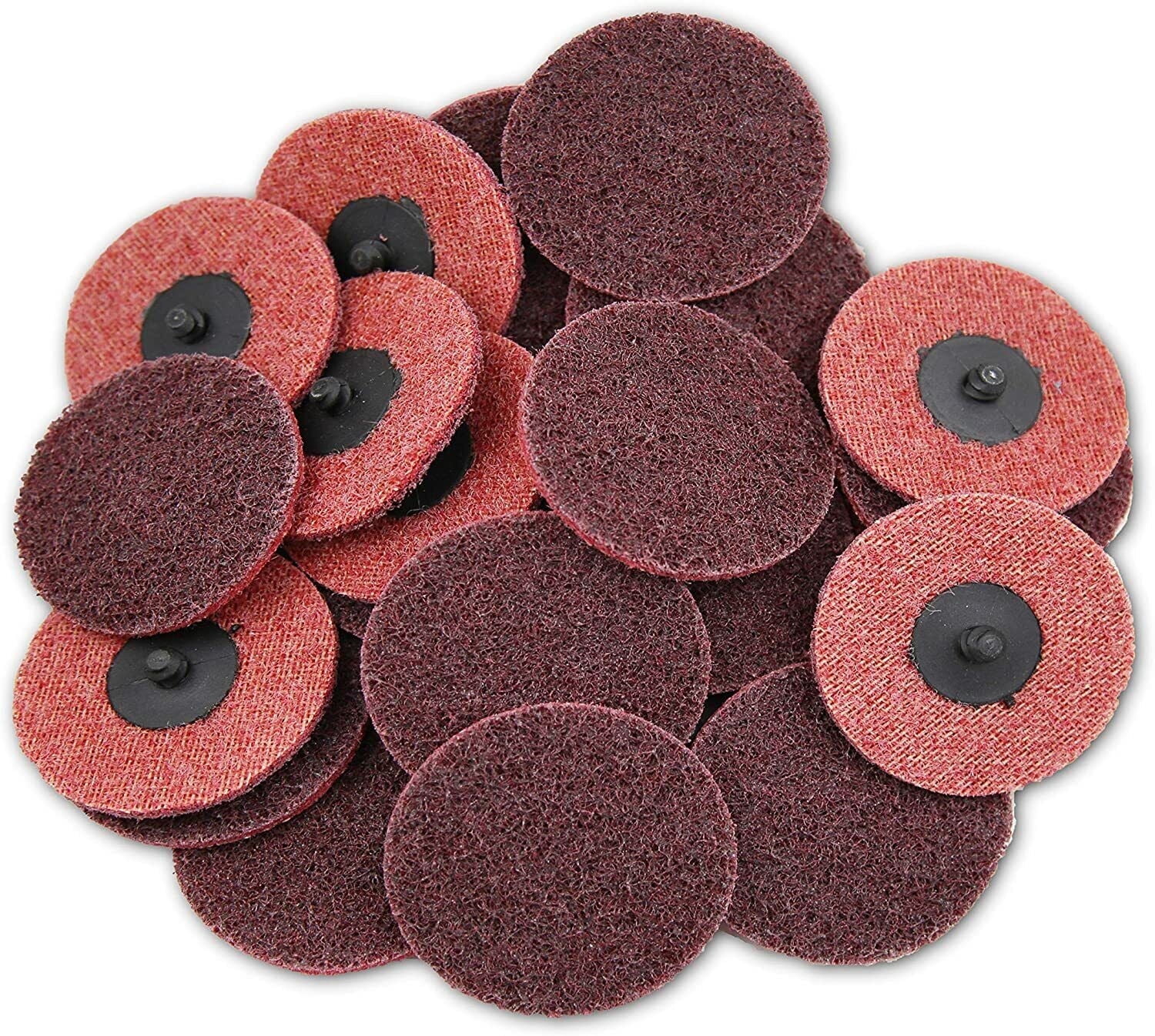25PC 3 inch Medium Surface Conditioning Roll Lock Sanding Disc Die ...