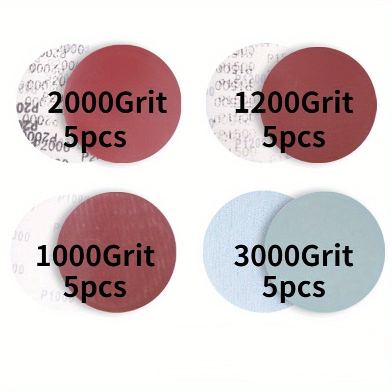 25PCS 5-inch Disc Sandpaper, Brushed Back Disc, Dry Sandpaper, Self ...