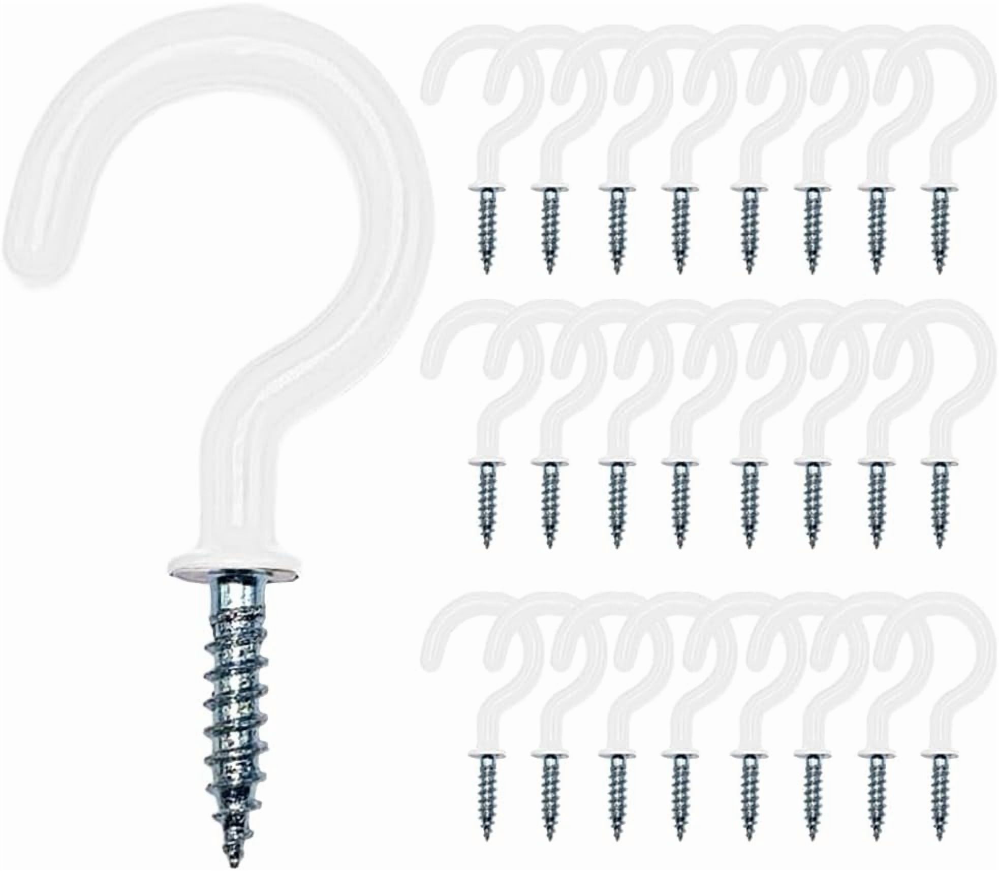 25PCS Ceiling Hooks for Hanging Plants and Cup,Screw in with Vinyl ...