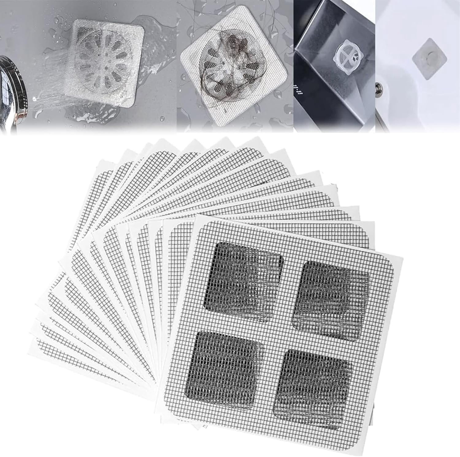 25PCS Disposable Shower Drain Hair Catcher,Disposable Drain Covers ...