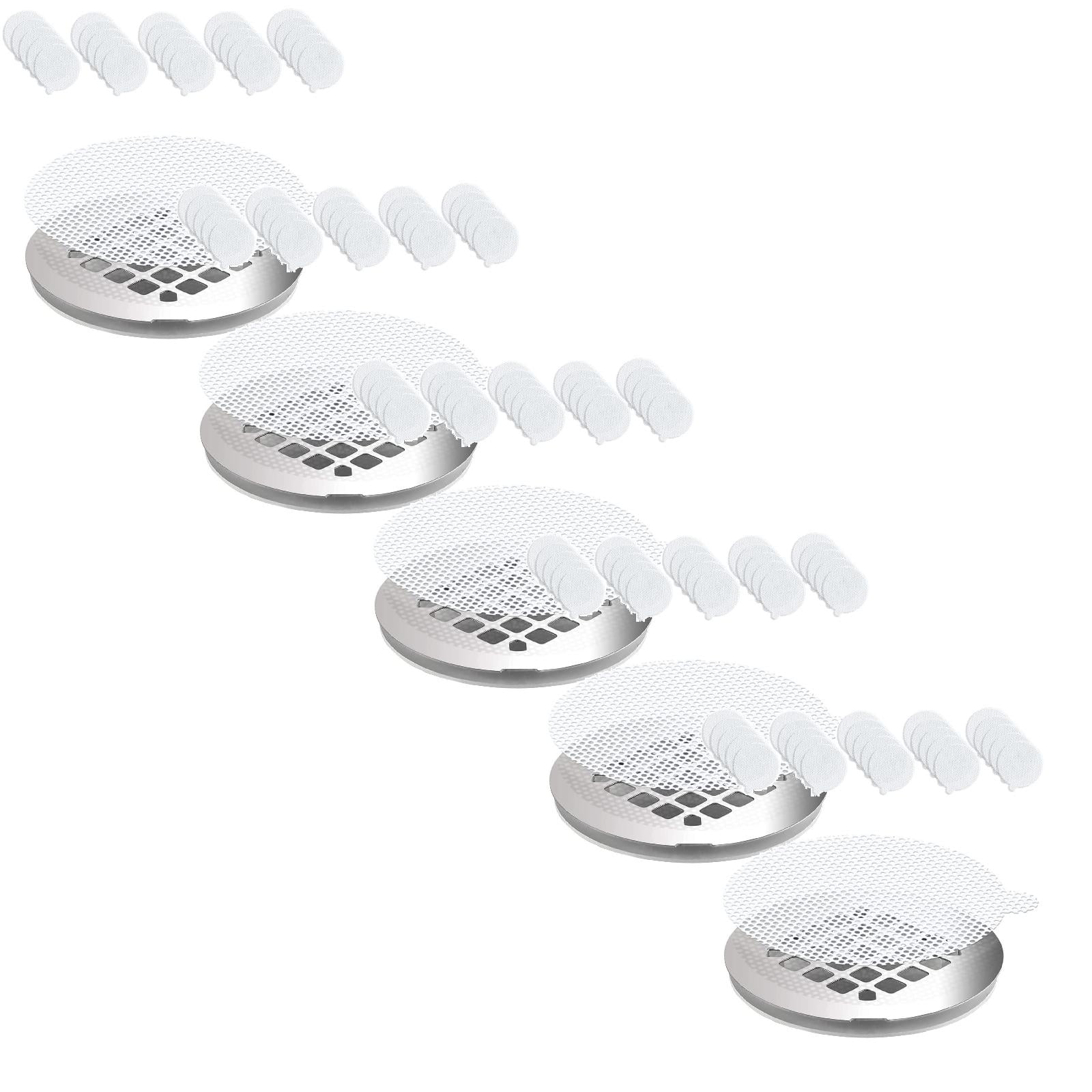 25PCS Disposable Shower Drains Hair Catcher Mesh Stickers Regular Round ...