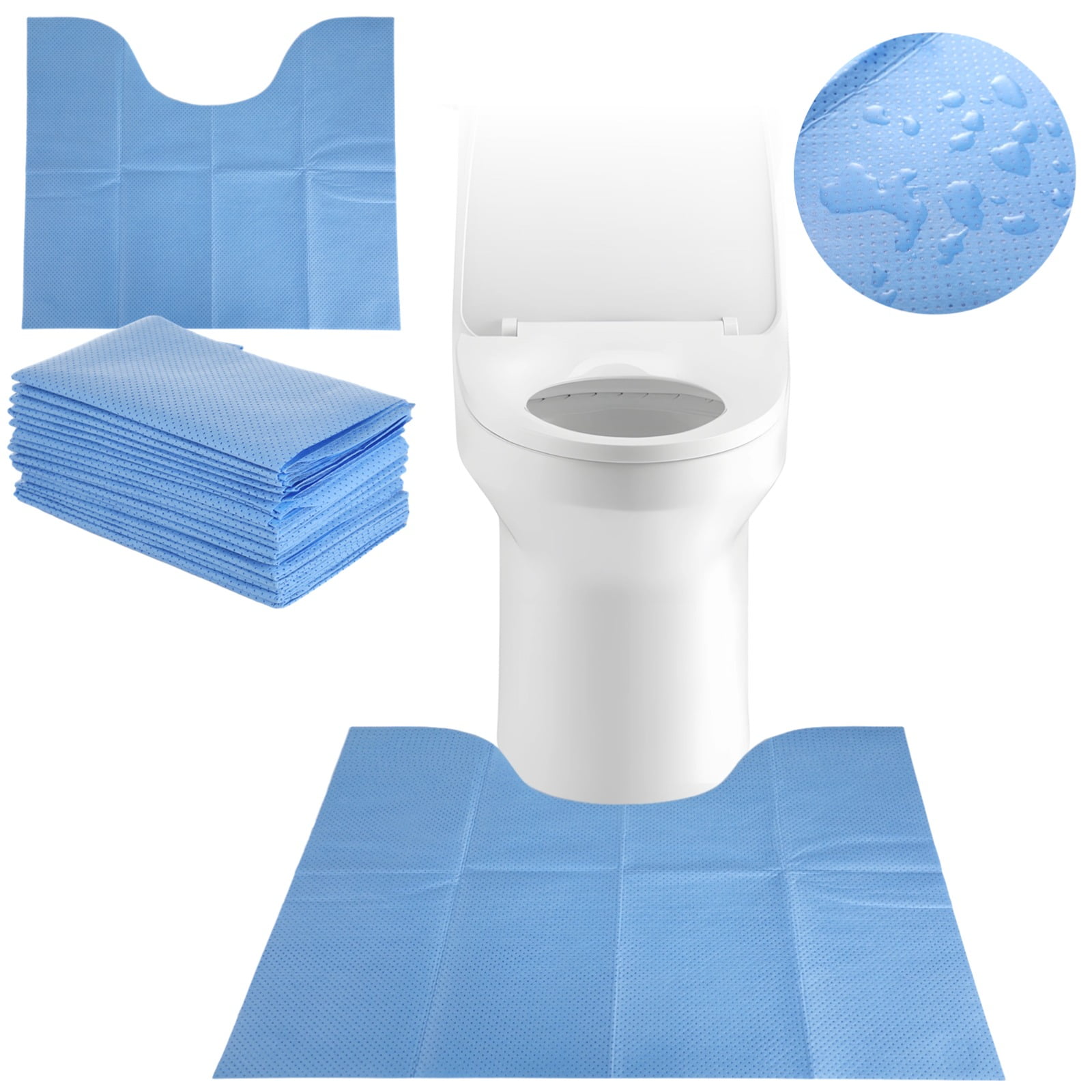 25PCS Disposable Toilet Mats, Absorbent Non-woven Commode Mats, Non ...
