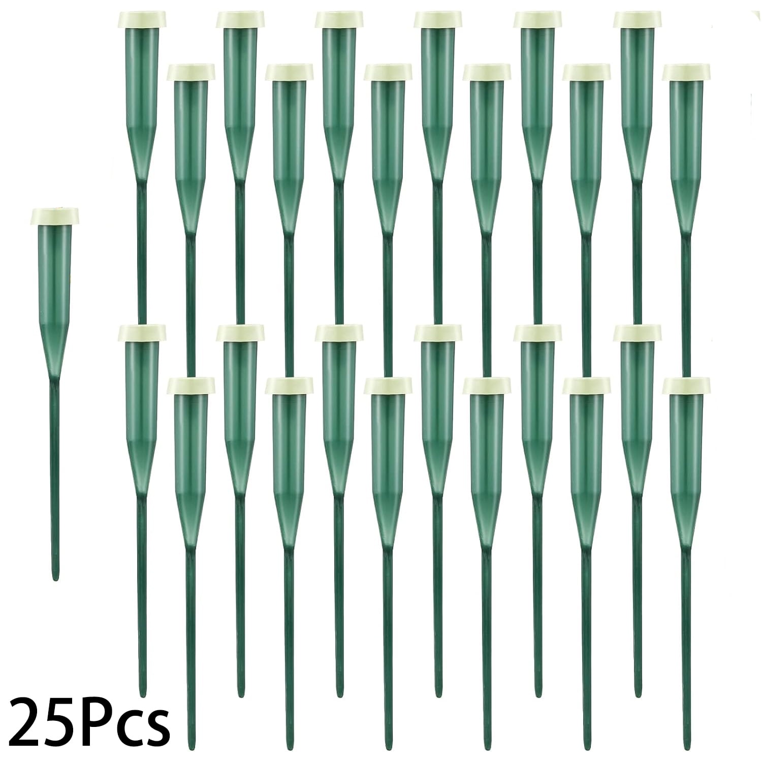 25PCS Floral Water Tubes Plastic Green Floral Tubes with Rubber Caps ...