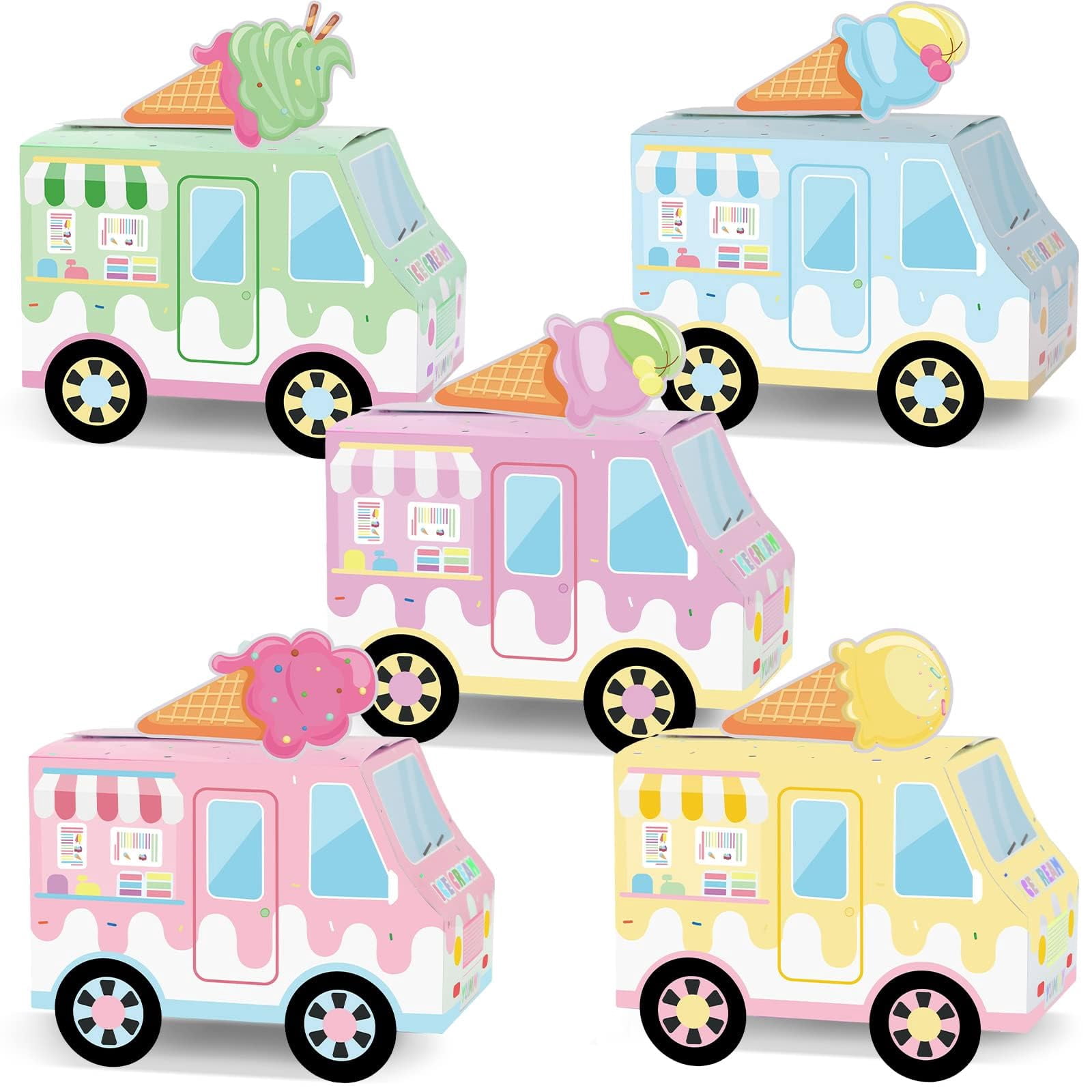 25PCS Ice Cream Truck RRF12 Boxes for Centerpieces Ice Cream Themed ...