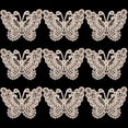 25PCS Ivory Butterfly Crochet Lace Doily Dessert Pad Afternoon Tea ...