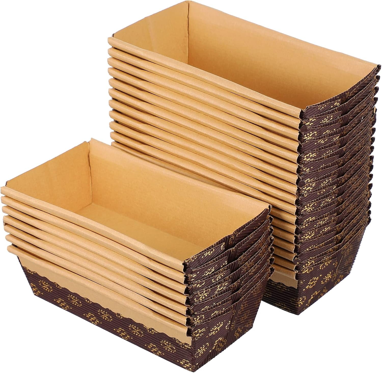 25PCS Paper Loaf Pans for Baking, Disposable Paper Baking Loft Mold ...