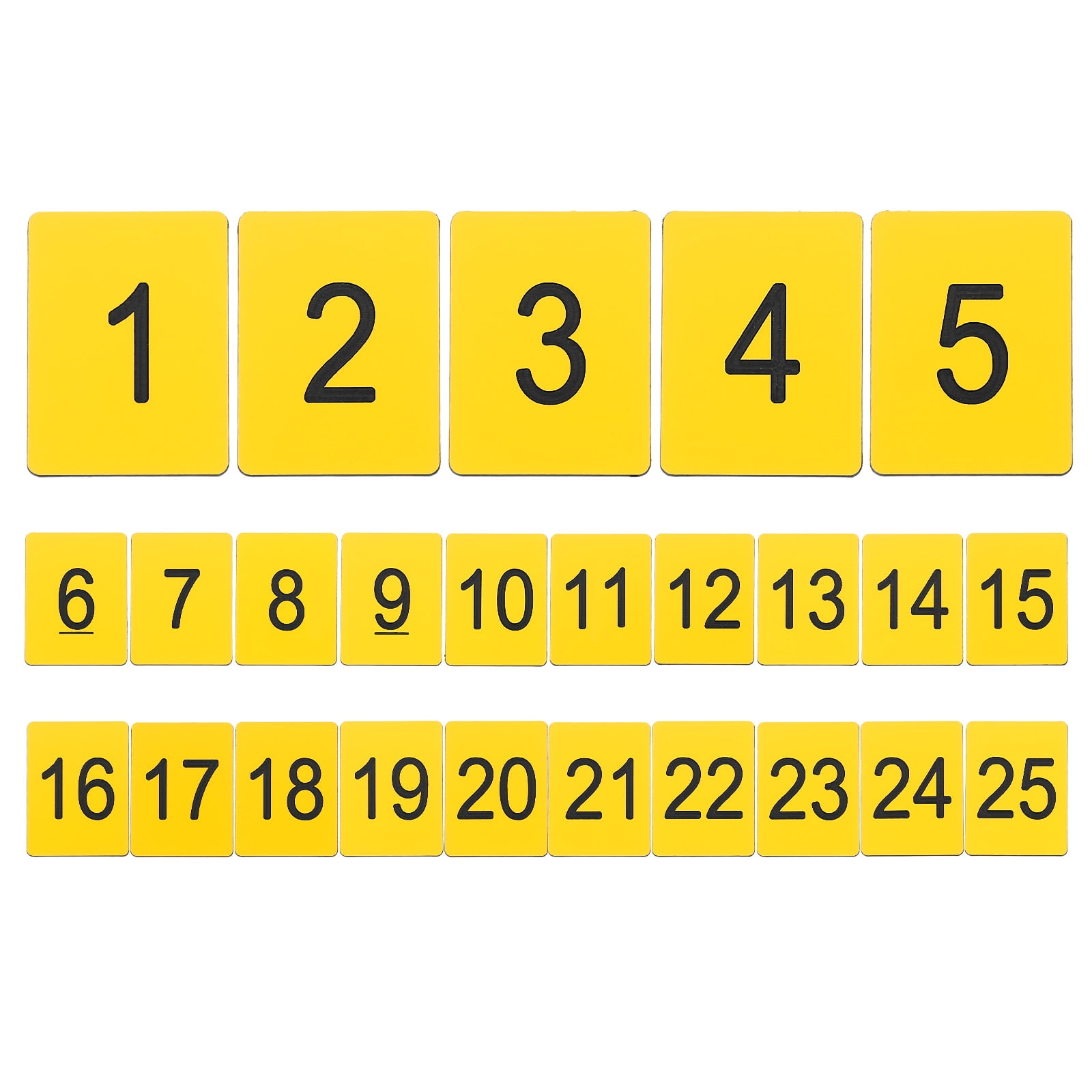 25PCS Rectangle Number Tags 1-25, 3x4CM Number Key Tags Plastic ...