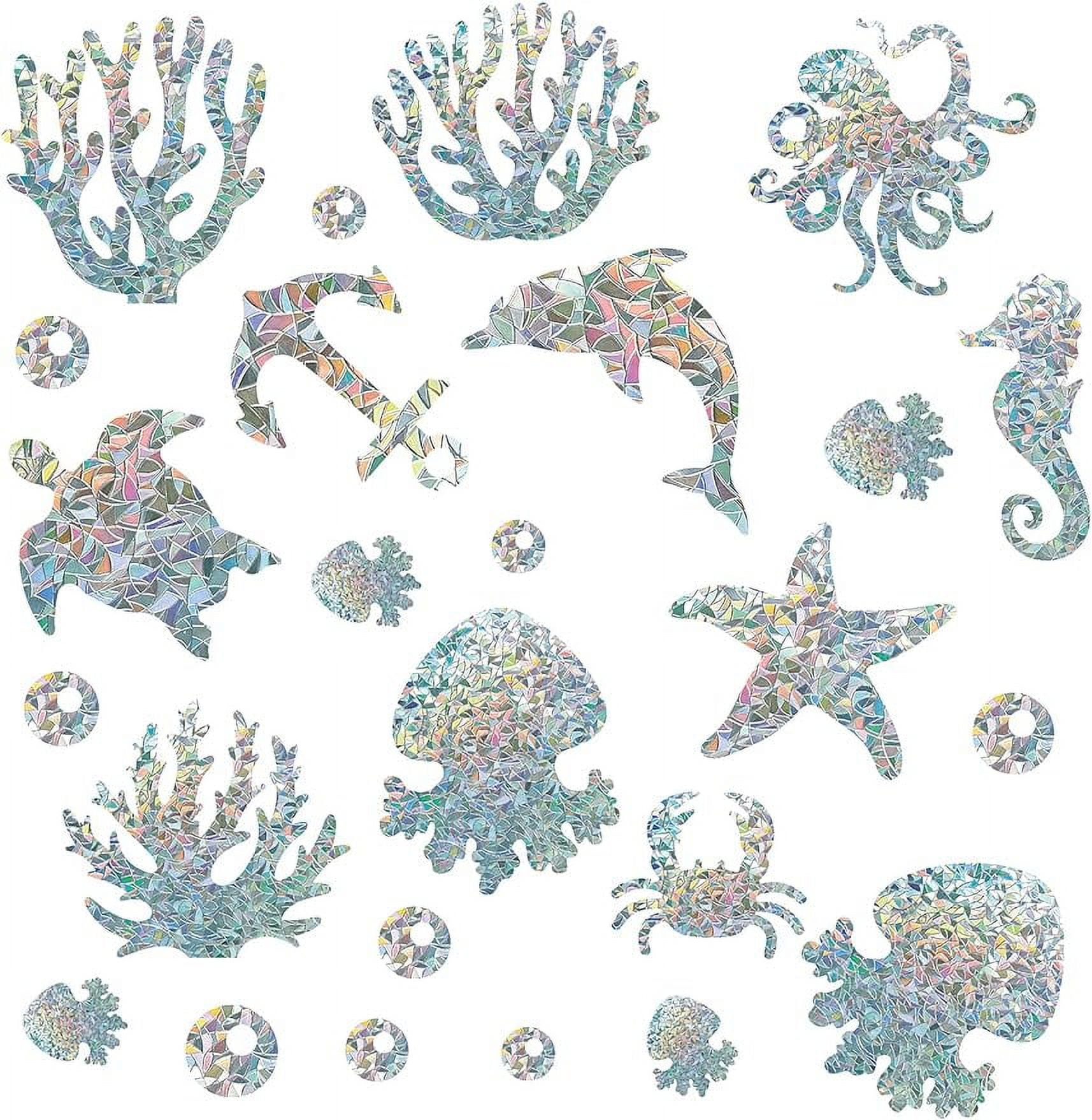 25PCS Sea Animal Window Decals Turtle Static Glass Sliding Door Sticker ...