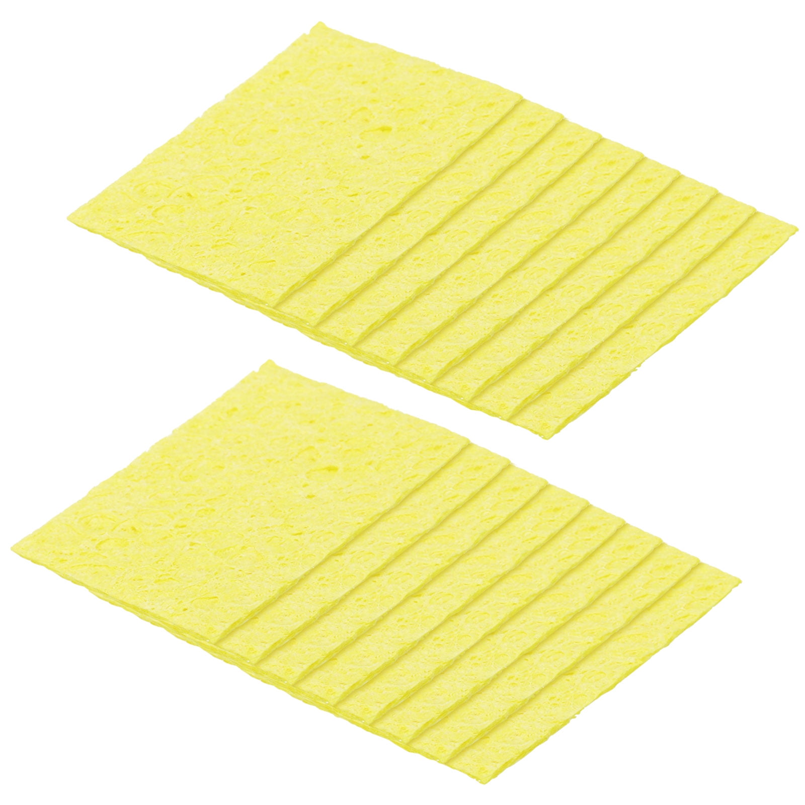 25PCS Soldering Sponge 5 x 3.5cm Rectangle Yellow 6mm Water Absorption ...
