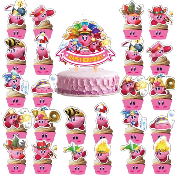 25PCS Star Cake Decorations, GGA1 Cartoon Game Cupcake Toppers Cake ...