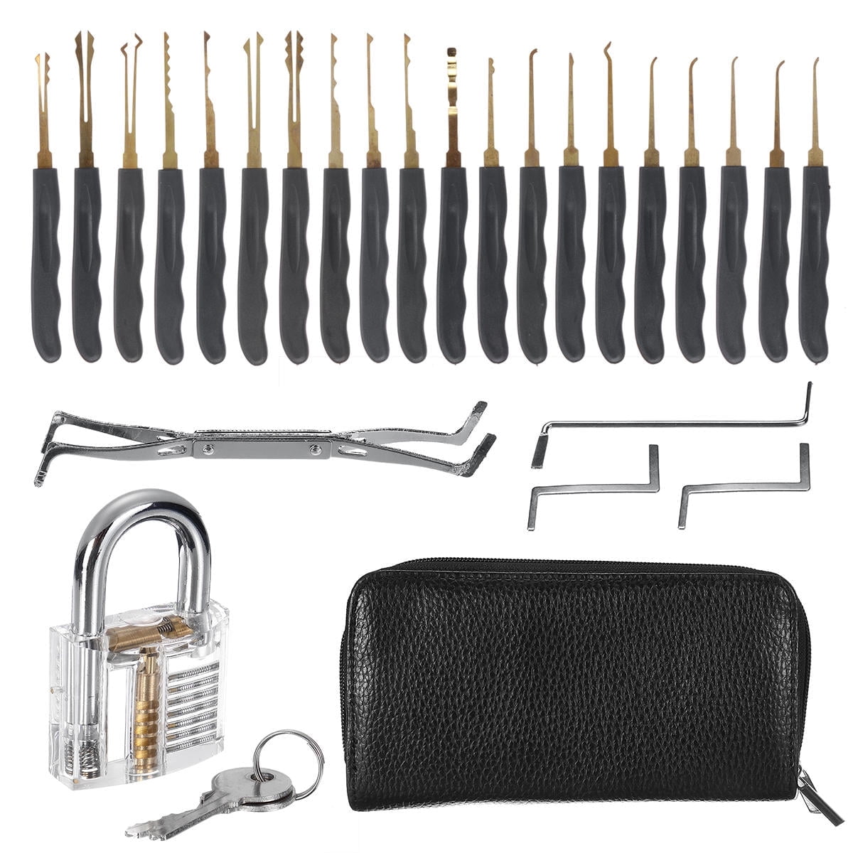 25PCS Transparent Practice Padlock Tools Portable Home Door Lock Tools ...