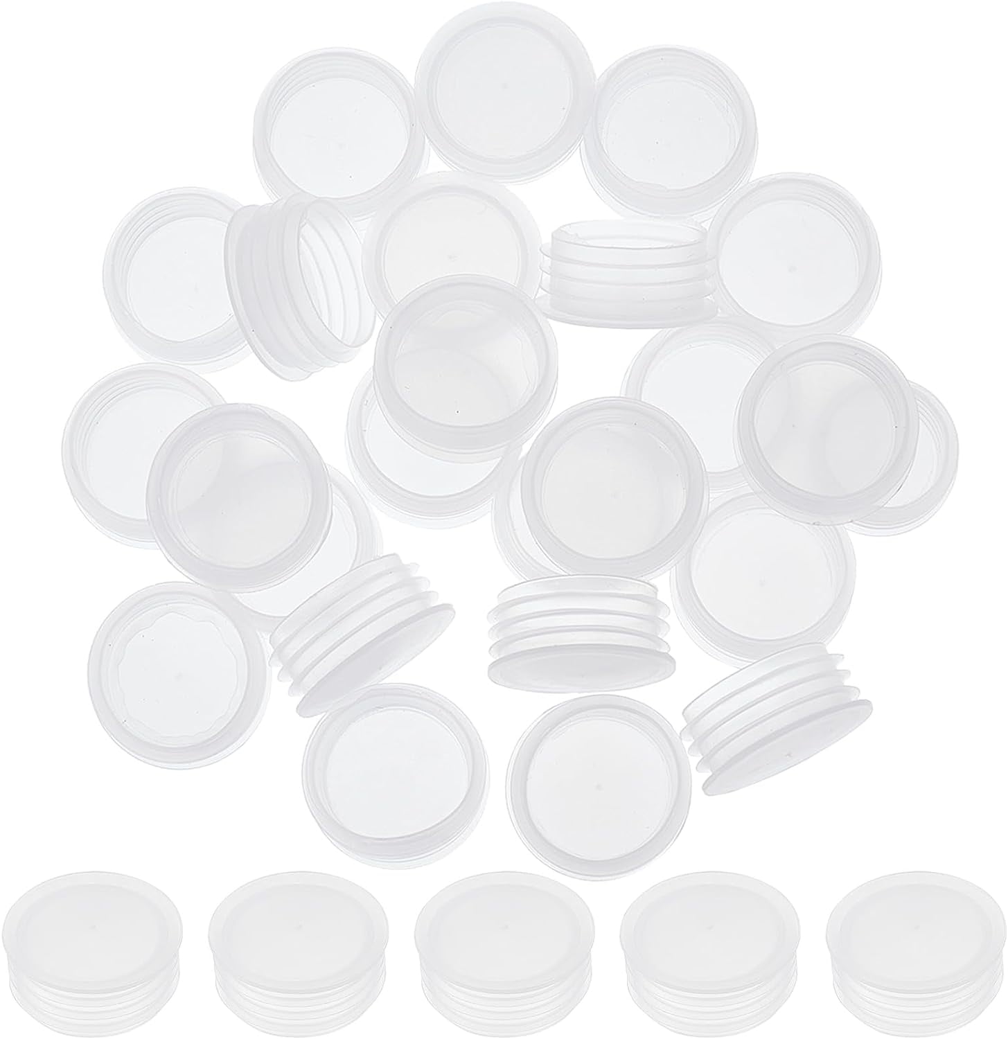 25PCS White Salt and Pepper Shaker Stoppers Clear Replacement Stopper ...