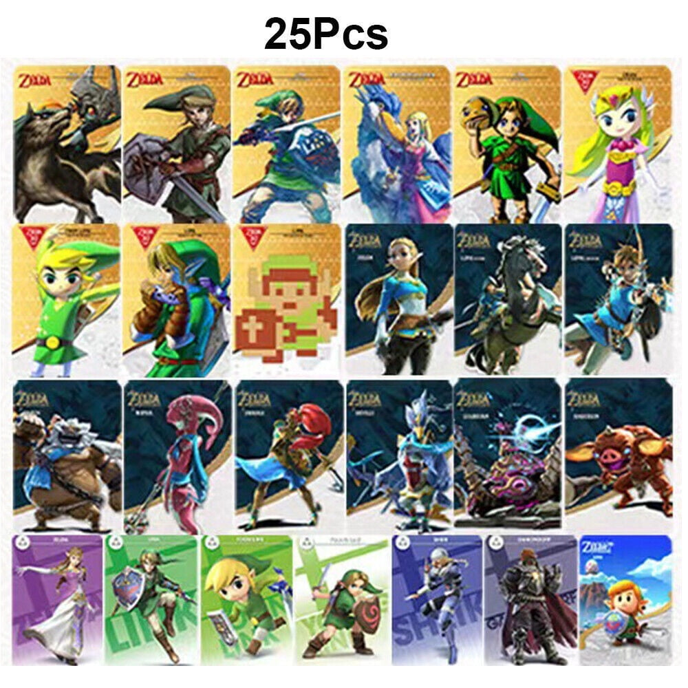 25PCS Zelda Breath of the Wild Amiibo Square Cards NFC Tag Nintendo ...