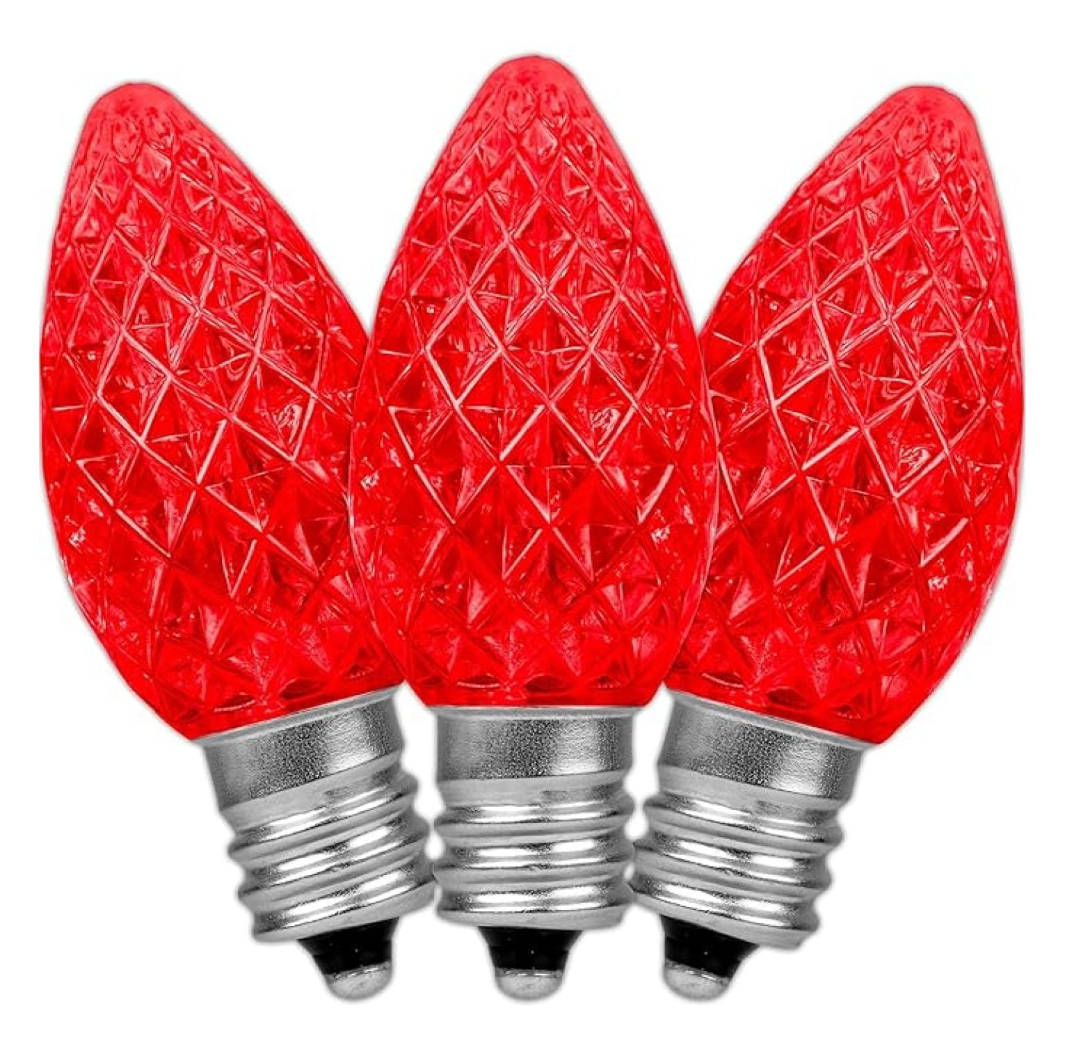 25PK C7 LED Faceted Ultra Bright Dimmable Outdoor Christmas Light ...