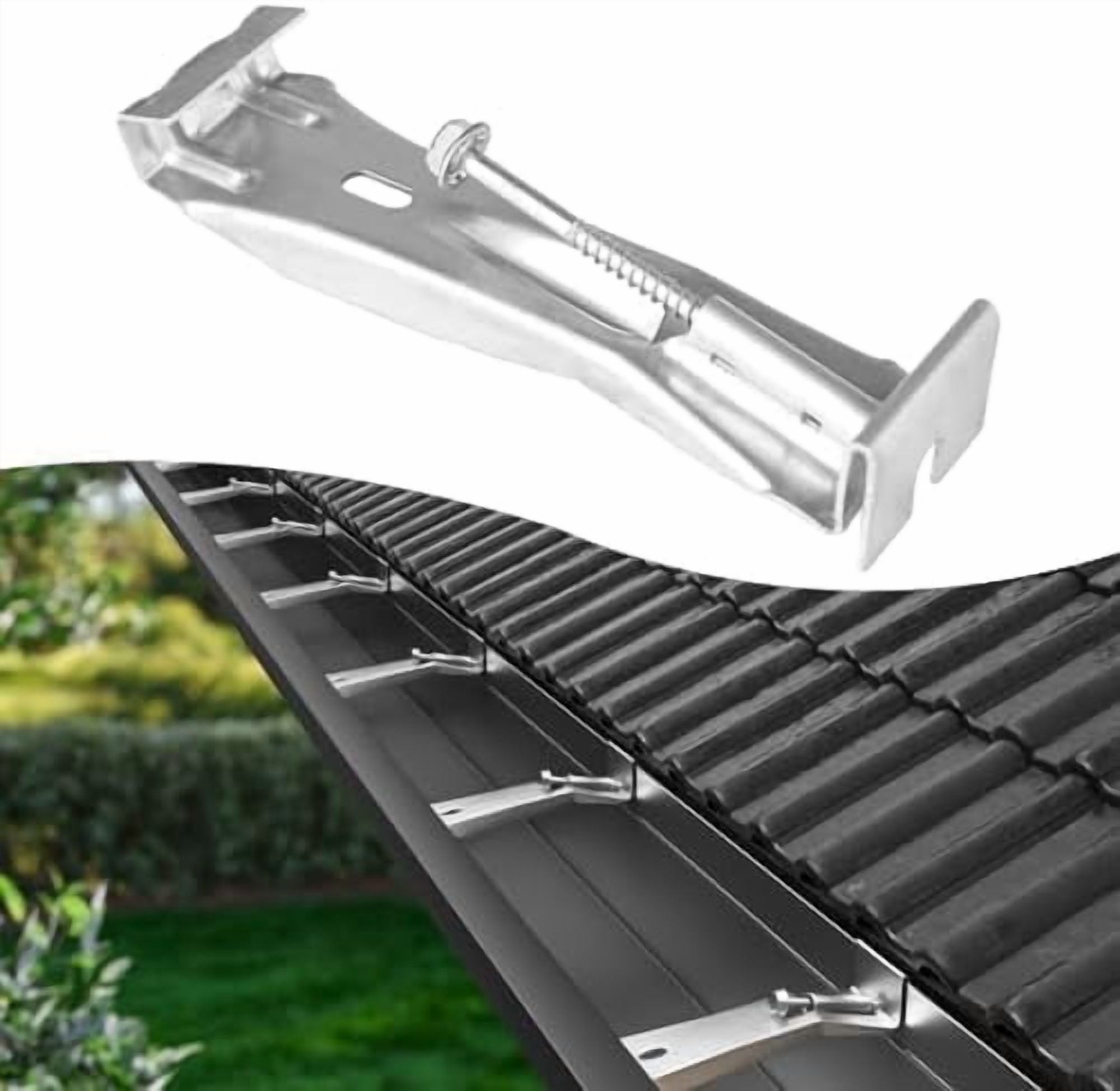 25Pack 5 Inch Gutter Hangers with Pre-Inserted Screw Hidden K-Style ...