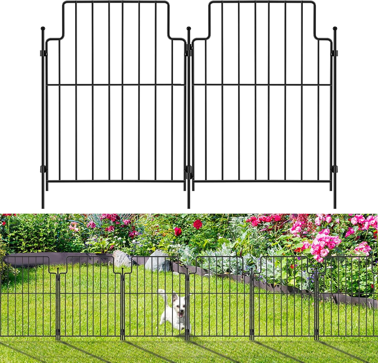 25Pack Decorative Garden Fence, 21in x27ft Small Animal Barrier Fence ...