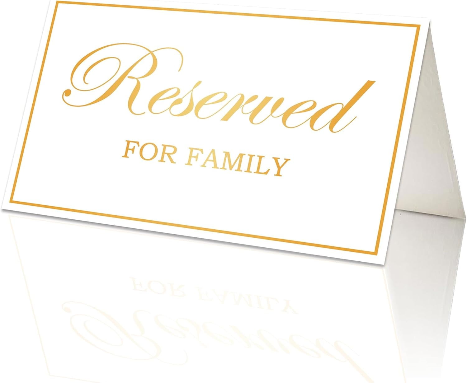 25Pack Gold Reserved Table Place Cards for Wedding Double Sided Table ...